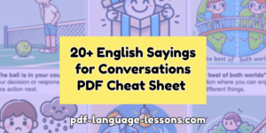 English PDF Lessons for Beginners. Free Downloads.