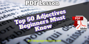 English PDF Lessons for Beginners. Free Downloads.