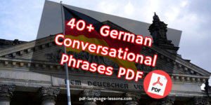 German PDF Lessons for Beginners. Free & Printable.