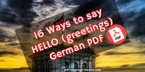 German PDF Lessons for Beginners. Free & Printable.