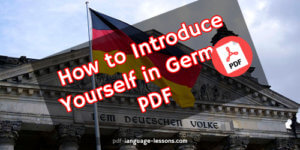 German PDF Lessons for Beginners. Free & Printable.