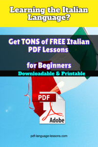 Italian PDF Lessons for Beginners. Free Downloads.
