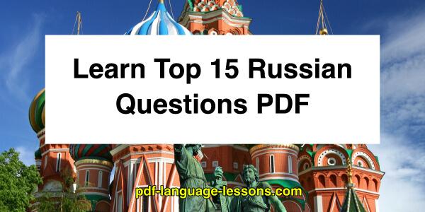 9+ Russian PDF Lessons for Beginners. Free Downloads.
